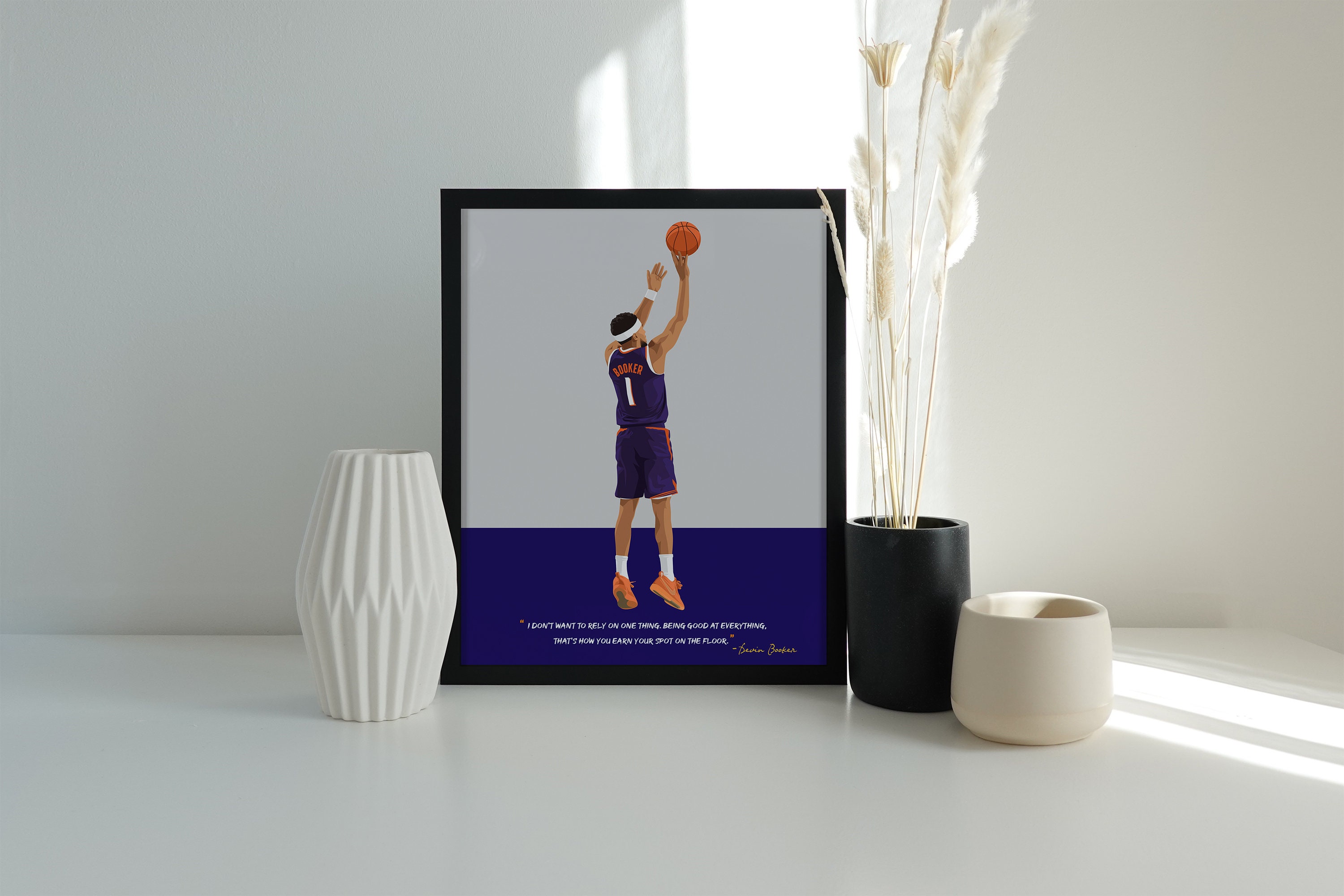 Devin Booker Poster - Basketball Prints - NBA - Basketball Gift - Etsy