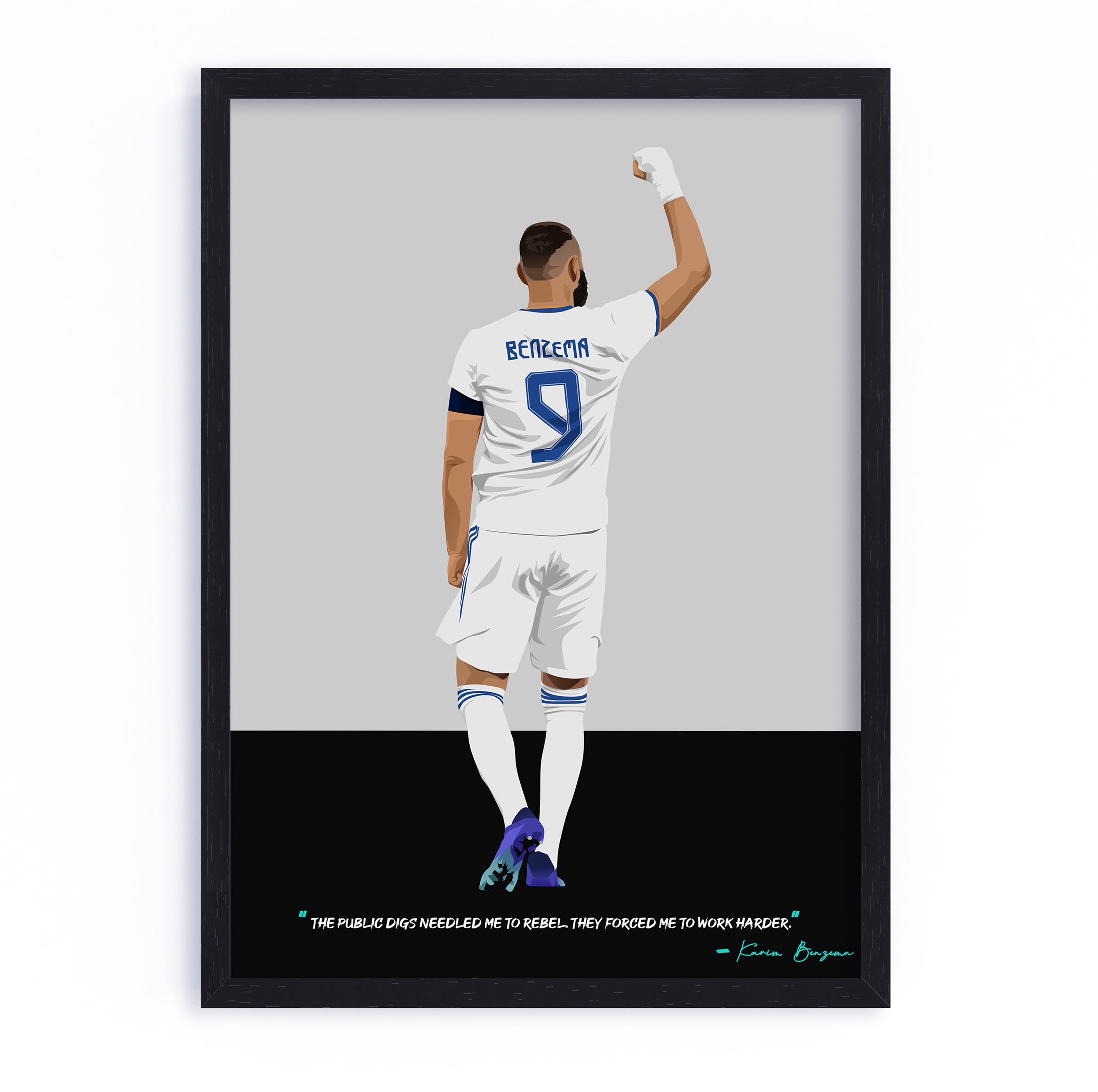 Karim Benzema Poster - Real Madrid Art Print - Etsy