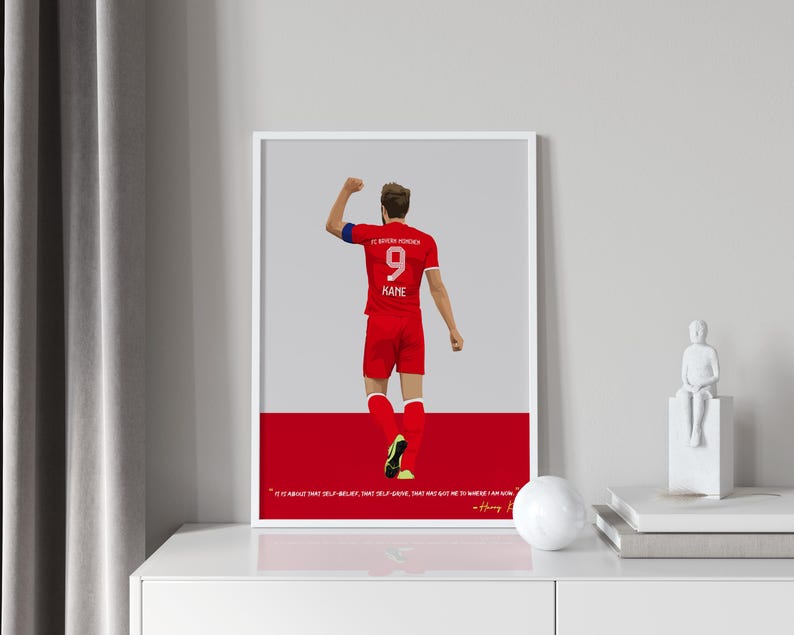 Harry Kane Bayern Munich Poster | Digital Download A3 | Harry Kane ...