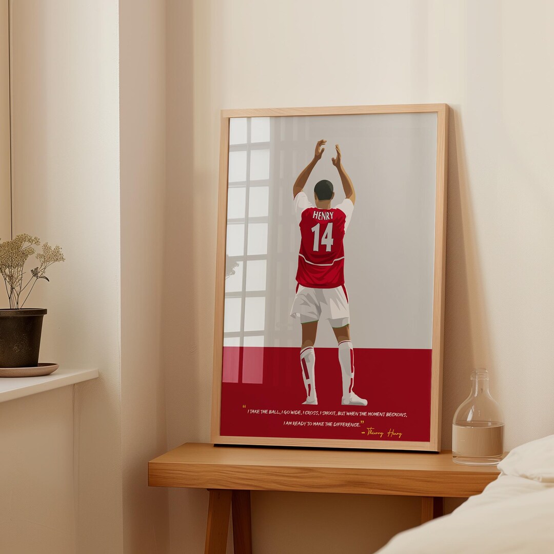 Thierry Henry Poster - Arsenal FC Poster - Arsenal Gifts - Etsy