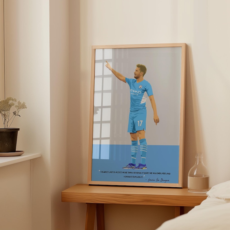 Kevin De Bruyne Poster - Manchester City - Etsy