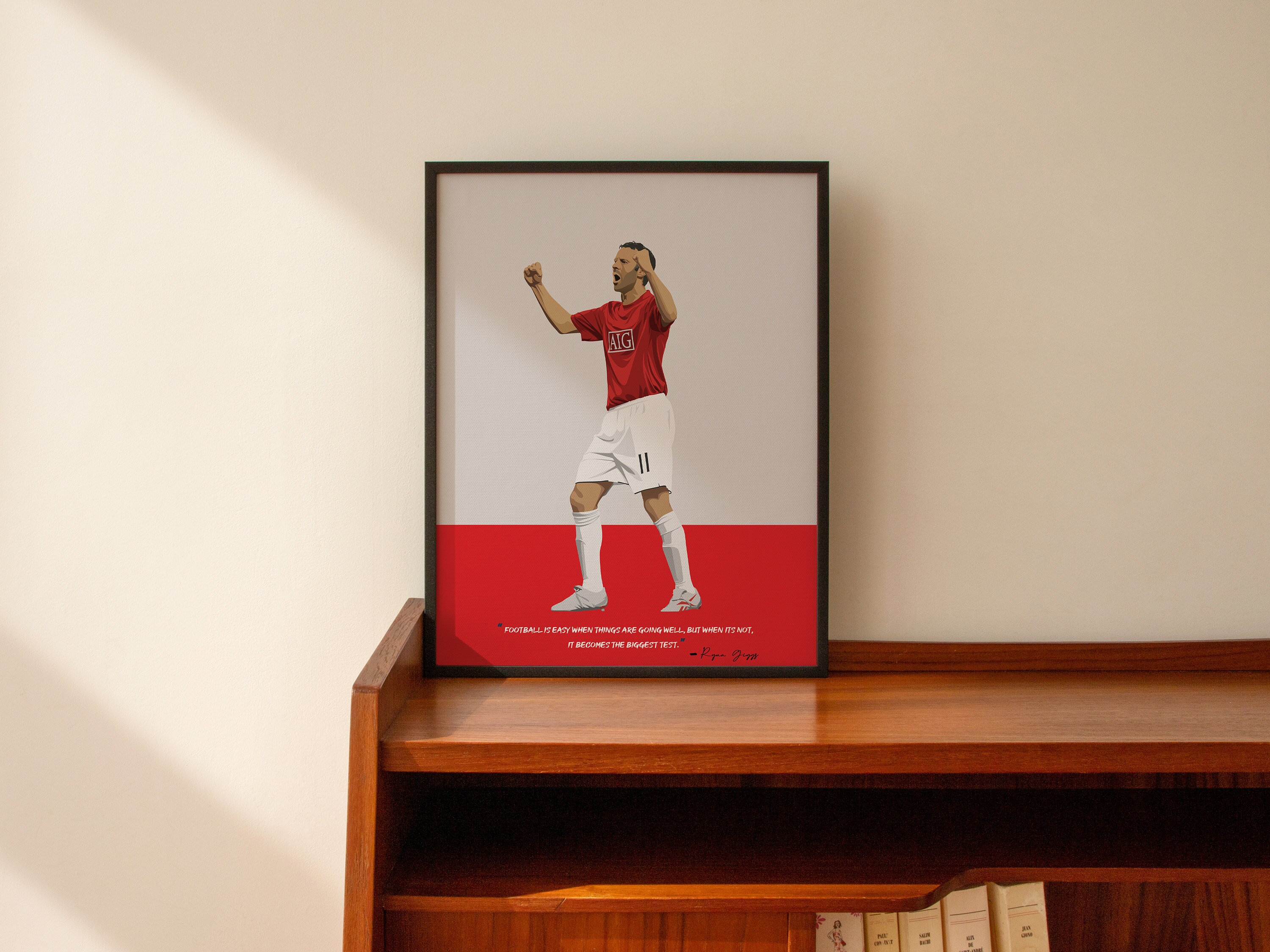 Manchester United Poster Ryan Giggs Football Wall Art Soccer Gifts - Etsy