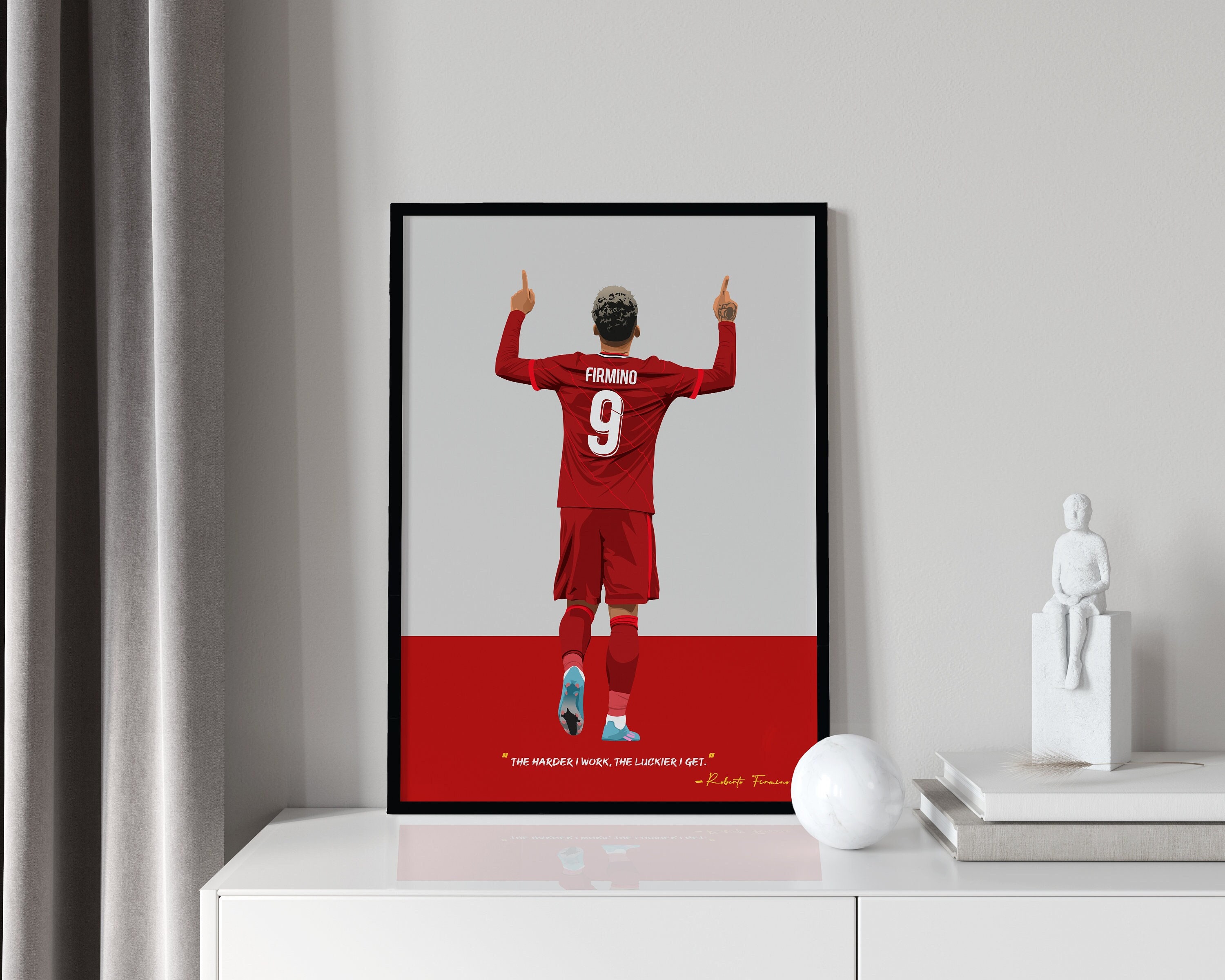 Roberto Firmino Poster - Liverpool Prints - Liverpool Gifts - Soccer ...