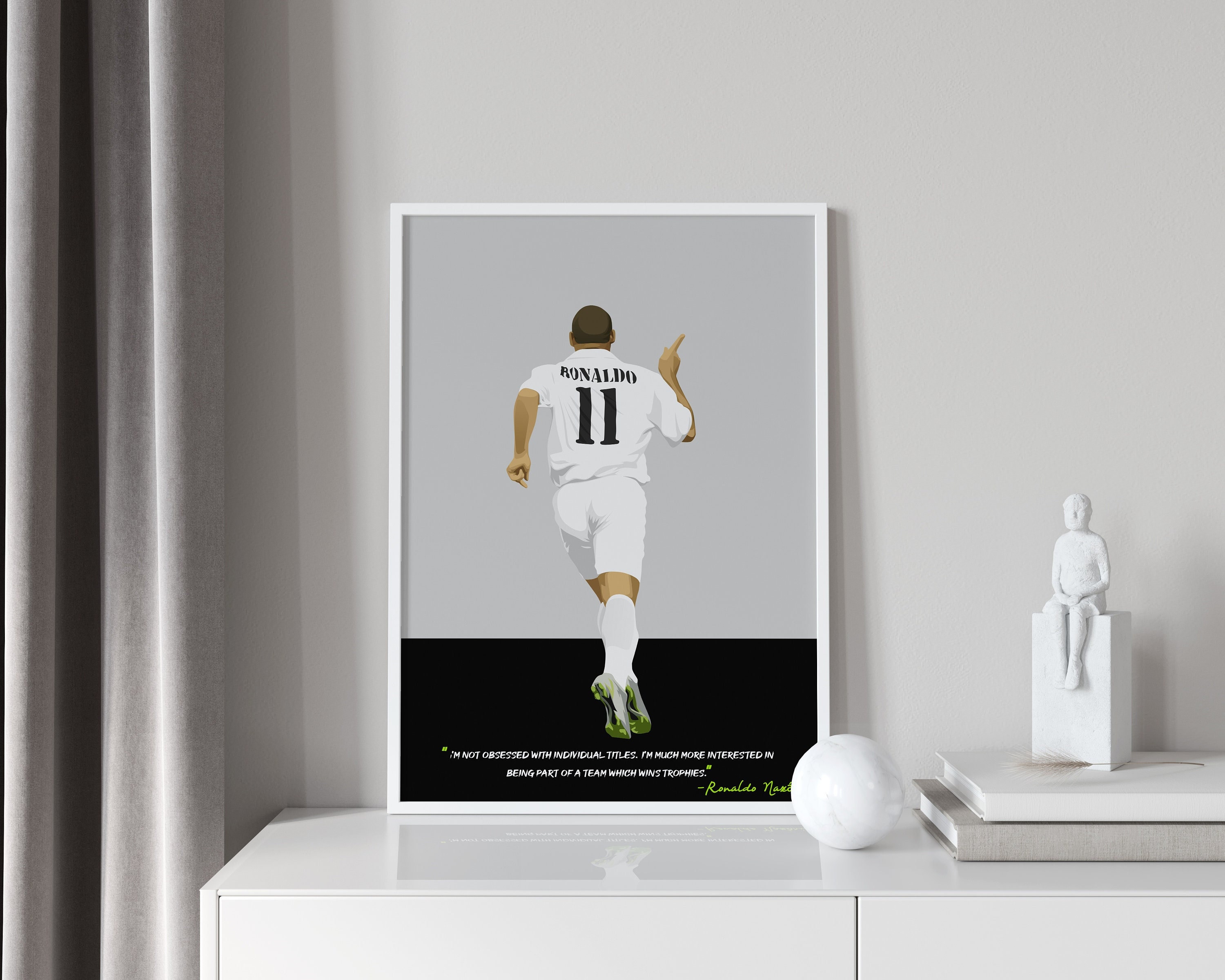 Ronaldo Nazario Poster R9 Real Madrid Art - Etsy