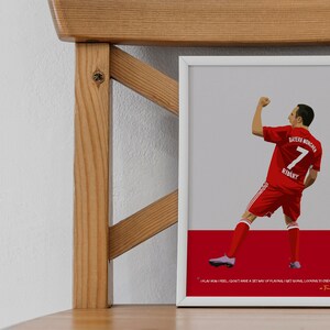 Franck Ribéry Bayern Munich Poster | Digital Download A3 | Soccer Wall ...