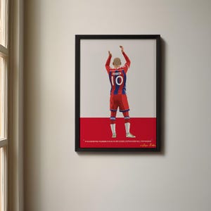Arjen Robben Bayern Munich Poster | Digital Download A3 | Soccer Wall ...