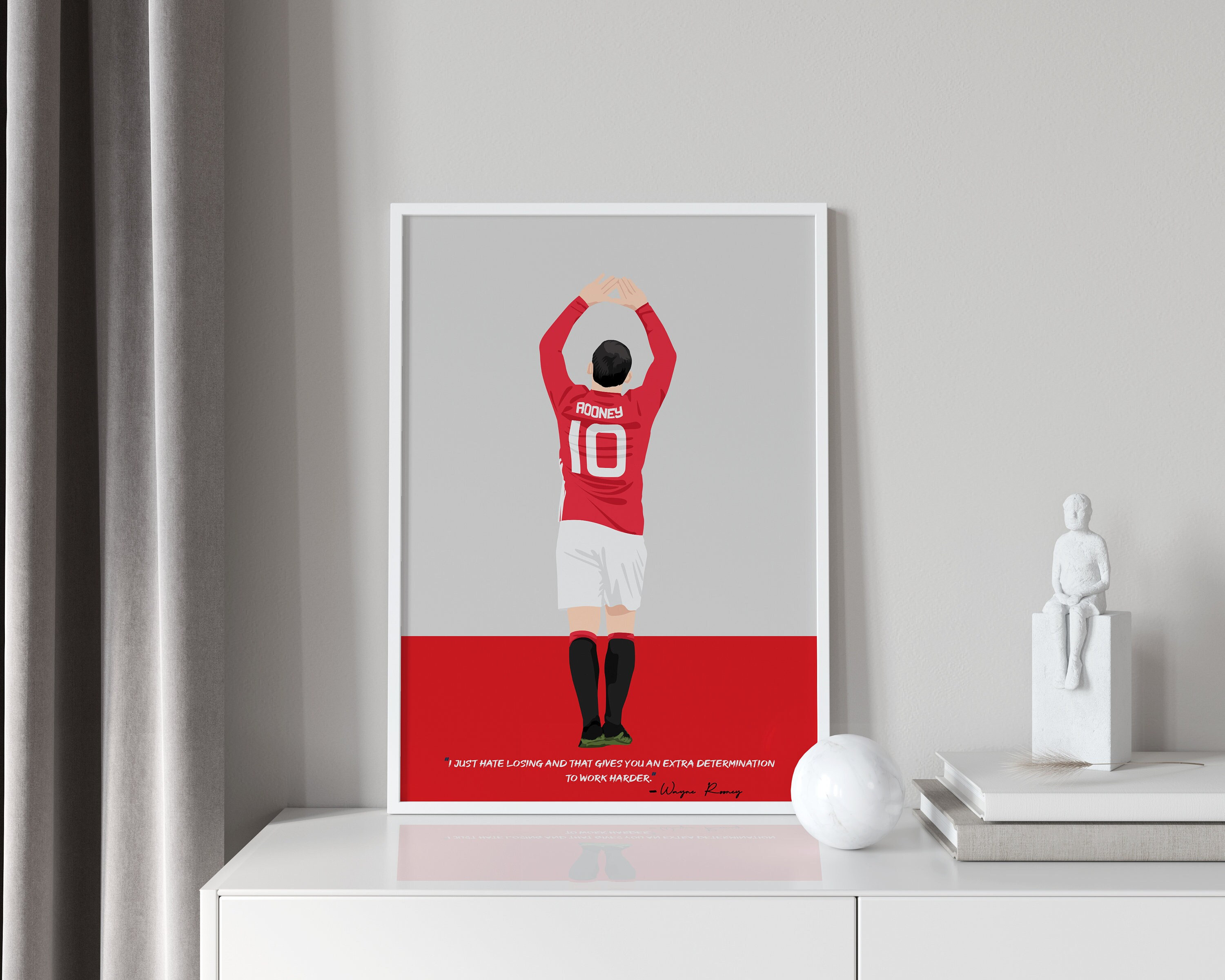 Manchester United Poster Wayne Rooney: captain's Determination Football ...