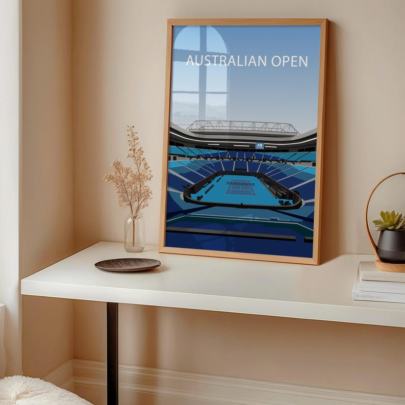 Australian Open Art Print – Rod Laver Arena - Tennis Poster - Tennis ...