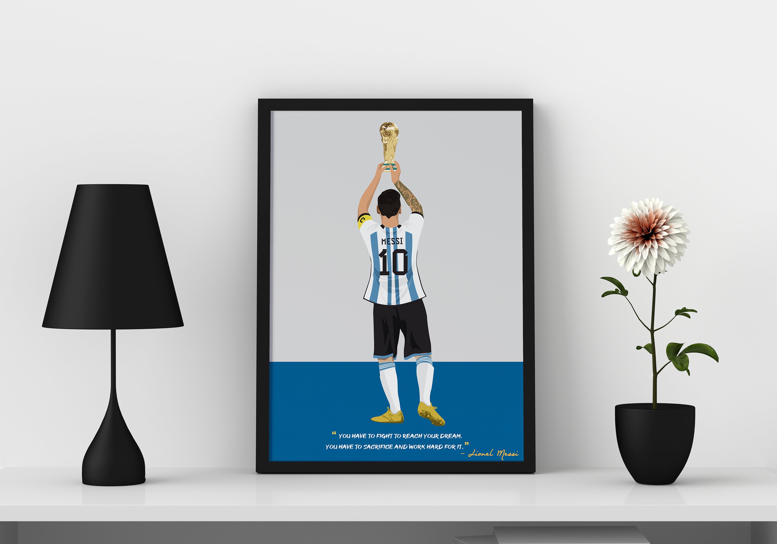 Lionel Messi Print World Cup Poster Argentina Soccer Gifts - Etsy
