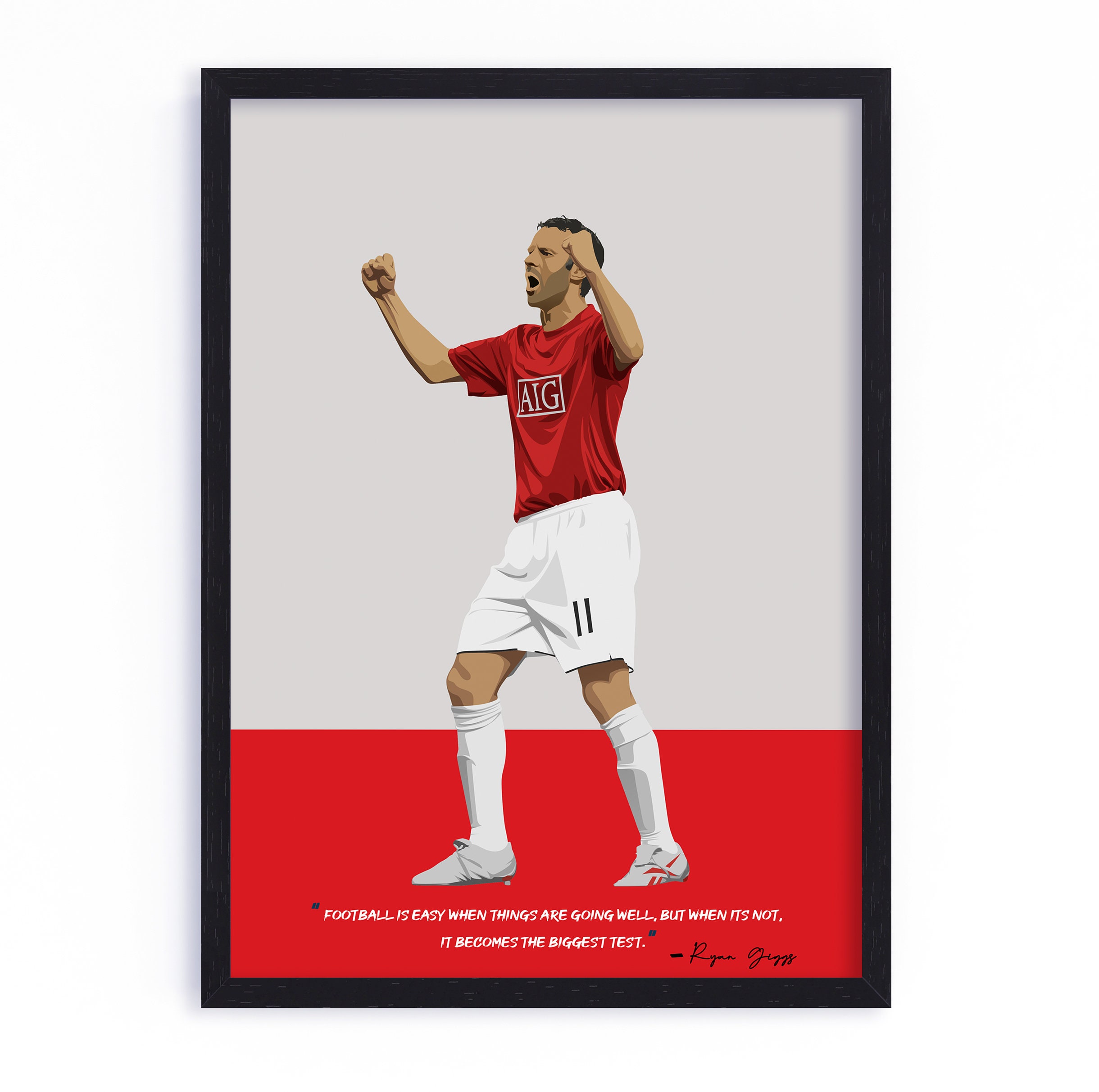 Manchester United Poster Ryan Giggs Football Wall Art Soccer Gifts - Etsy