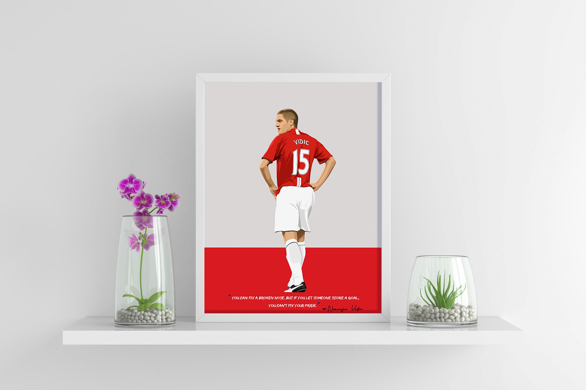 Manchester United Poster Nemanja Vidic: defensive Rock Art Print ...