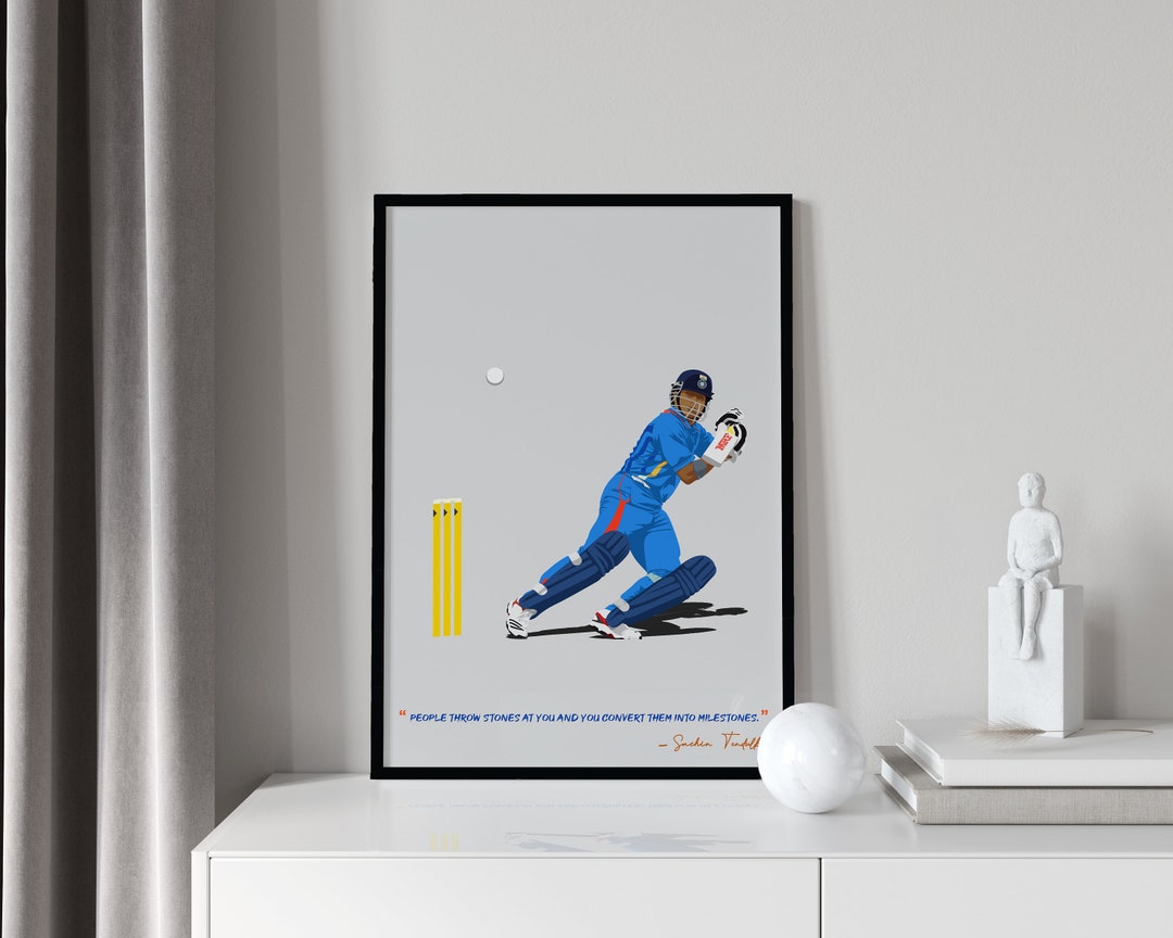 Sachin Tendulkar Poster - Indian Cricket Team - Cricket Prints - A3 ...