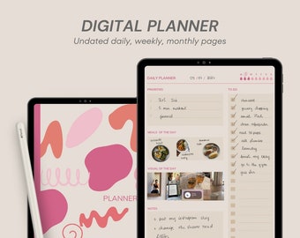 Undated Planner With Daily, Weekly, and Monthly Layouts, Goodnotes ...
