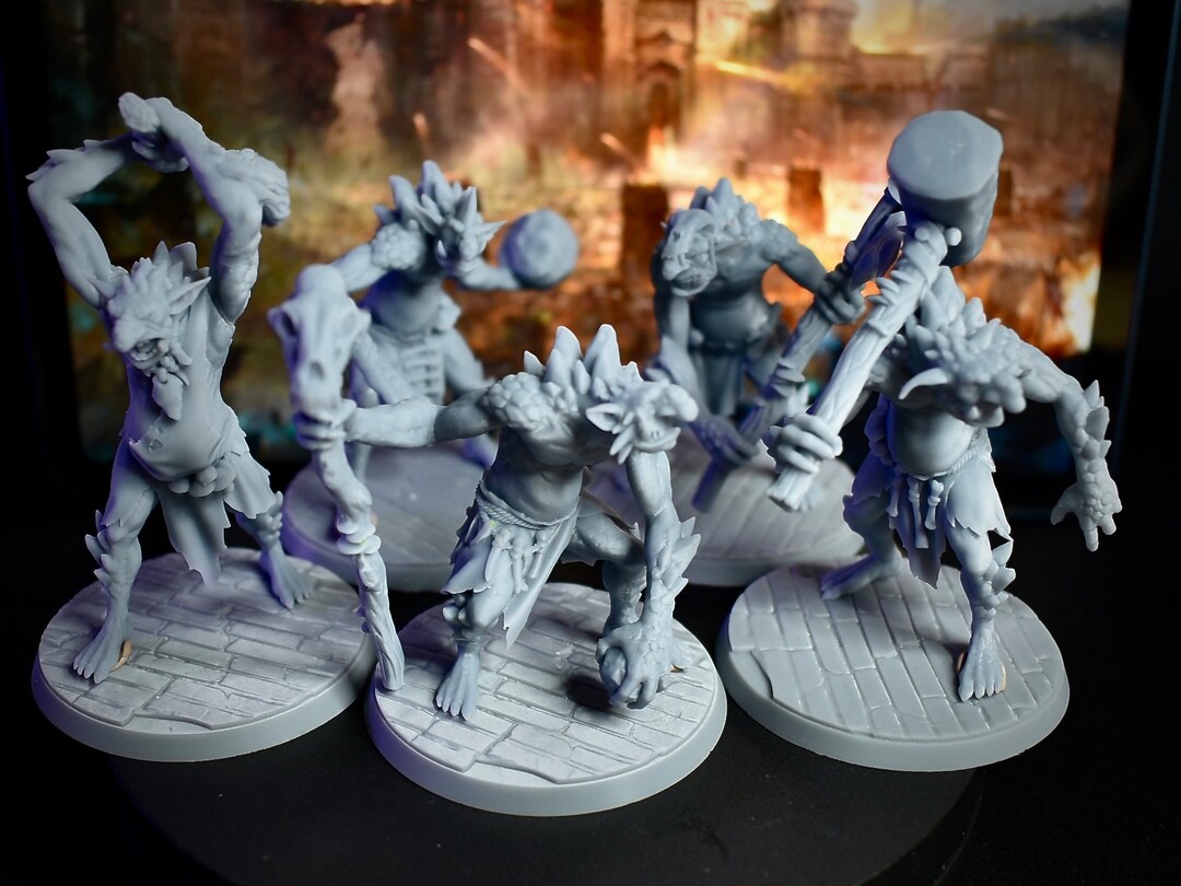 Rock Trolls Dnd Enemy Miniature for Painting Tabletop Game - Etsy