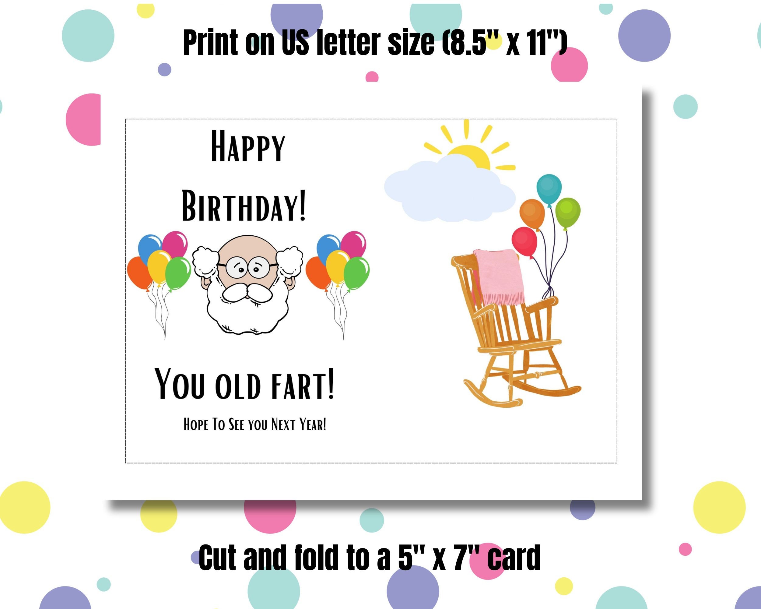 Happy Birthday Printable Greeting Card - Etsy