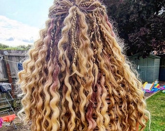 Synthetic Dreadlock Extensions Lightweight White Curly - Etsy