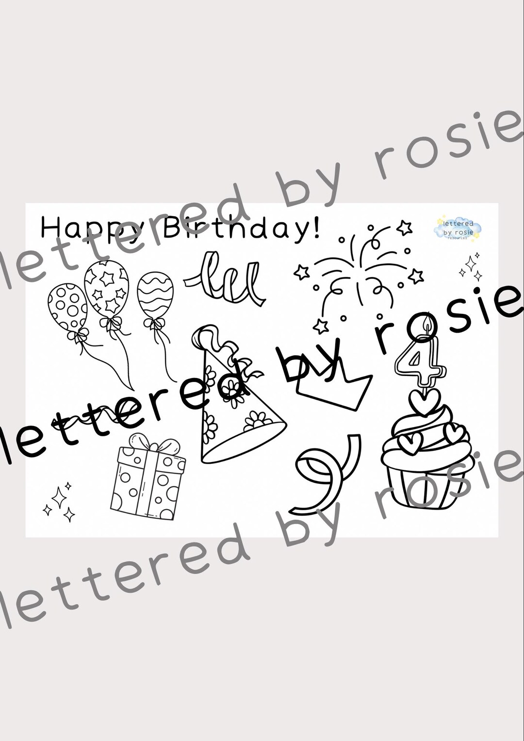 4 Today, Happy Birthday Digital Download EYFS Reception - Etsy UK