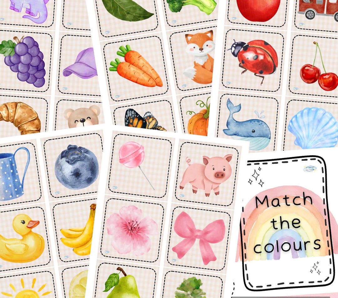 Colour Matching Cards Digital Download EYFS Reception - Etsy UK