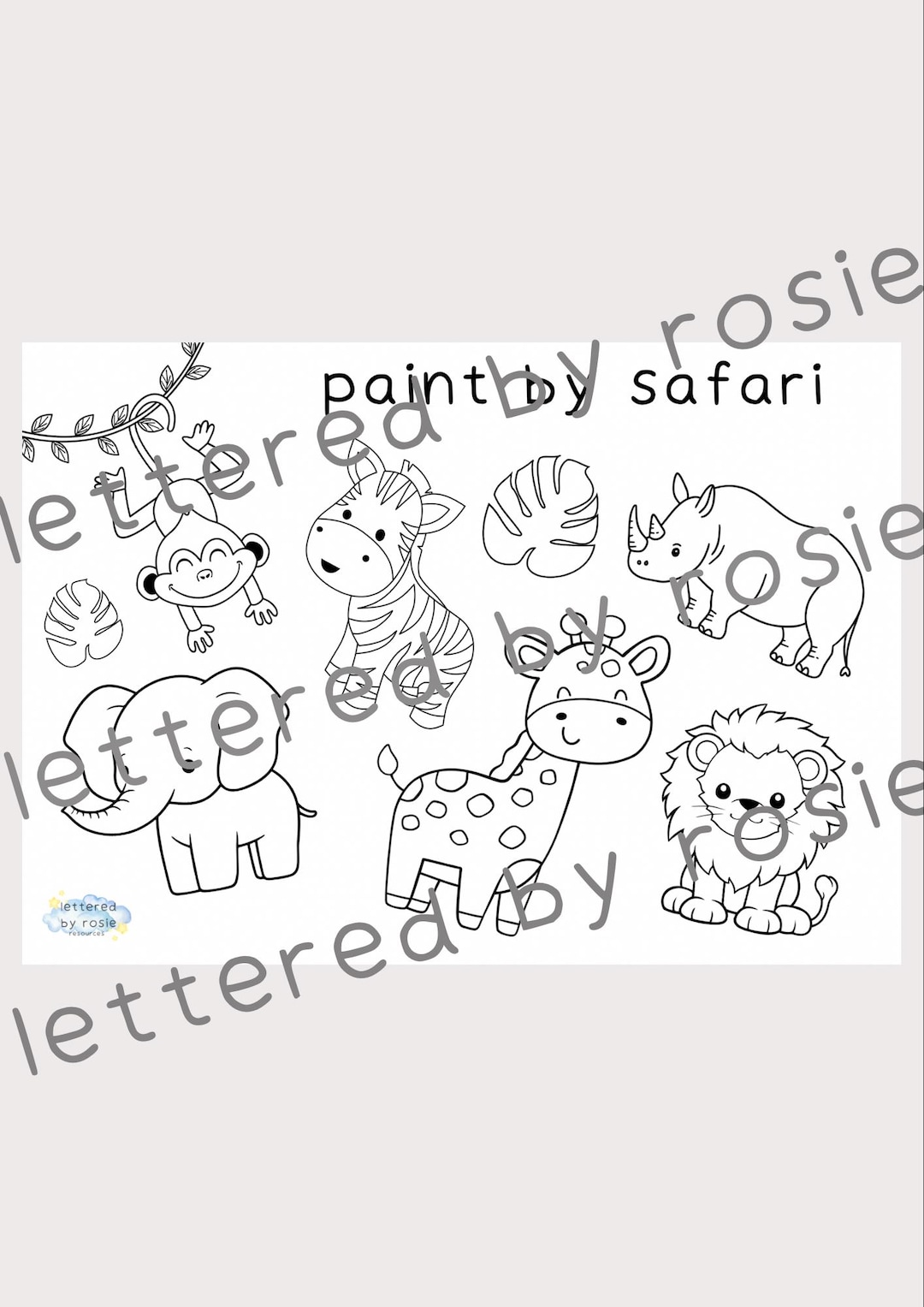 Safari Animals Painting Digital Download EYFS Reception - Etsy
