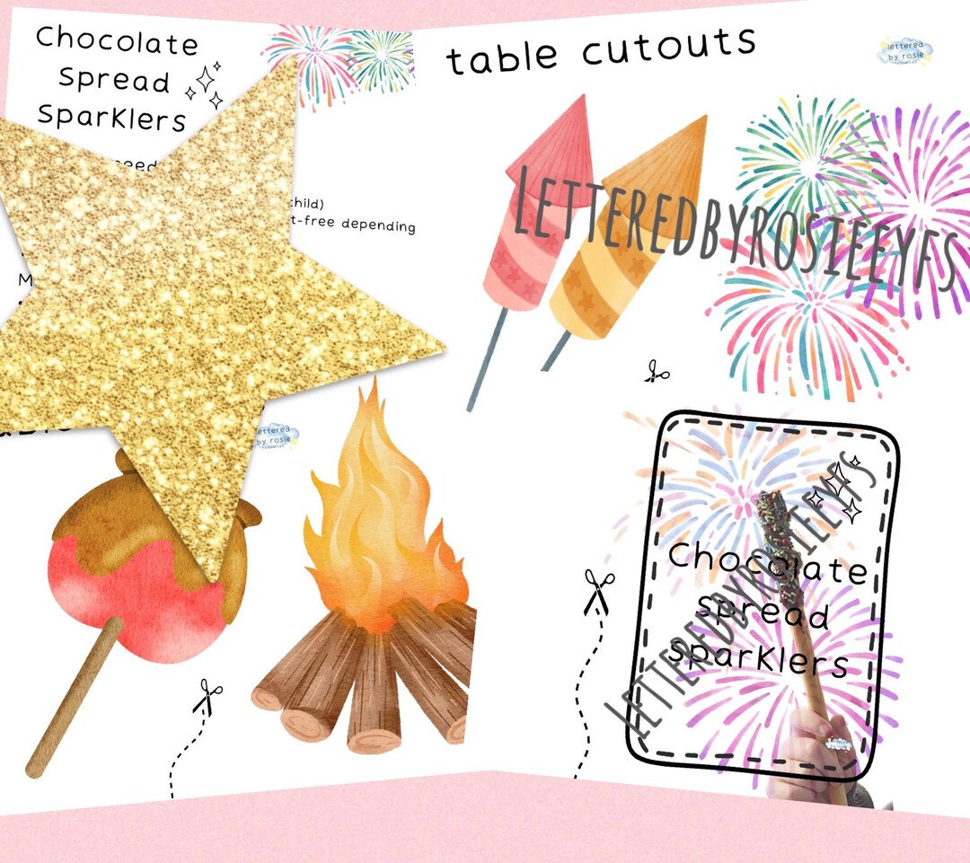 Bonfire Night Chocolate Spread Sparklers Instructions Digital Download ...