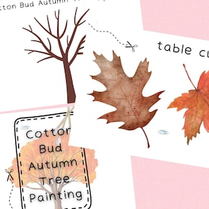 Cotton Bud Autumn Tree Painting Craft Digital Download EYFS Reception ...