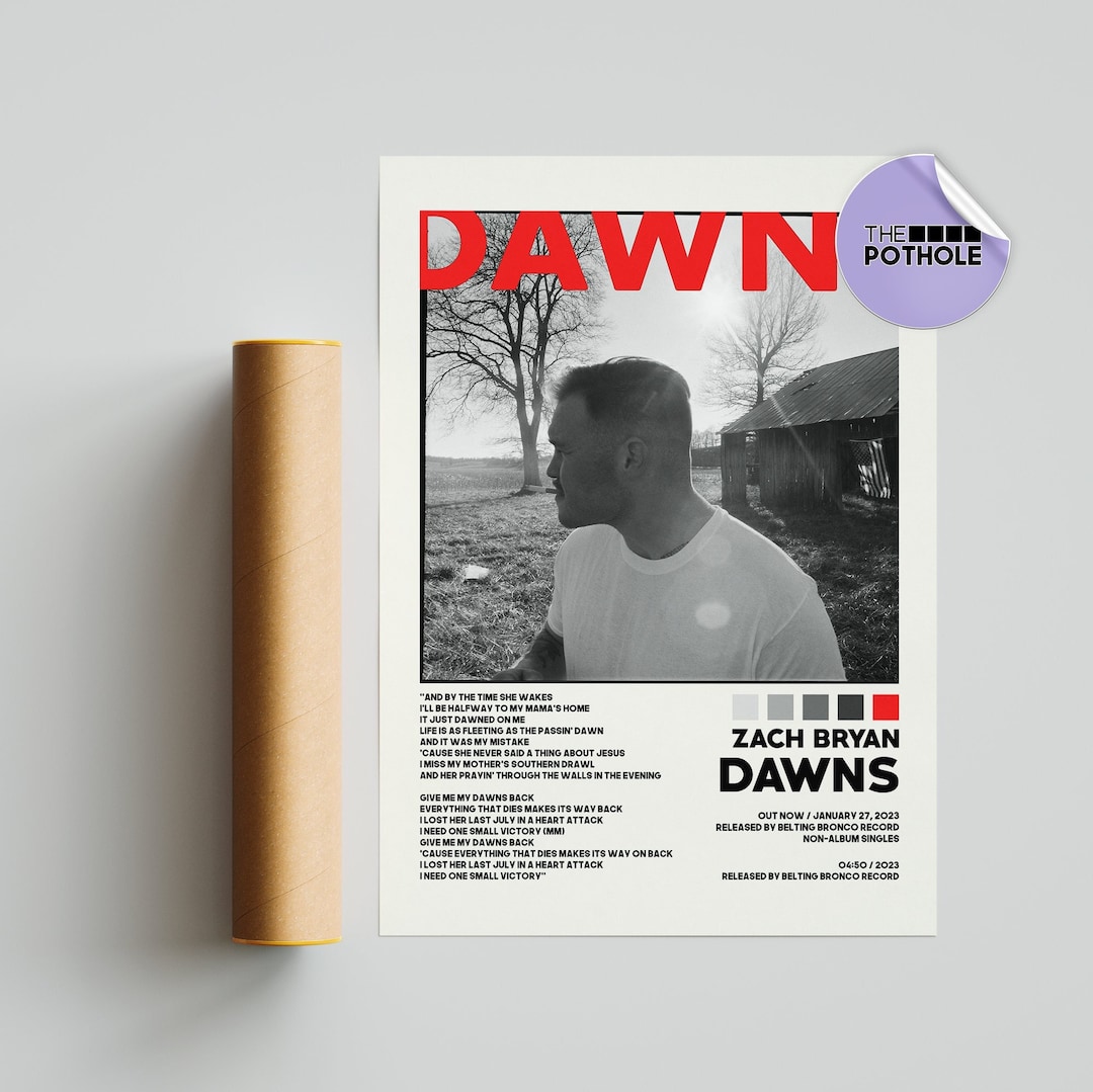 Zach Bryan Posters / Dawns Poster / Zach Bryan Dawns - Etsy