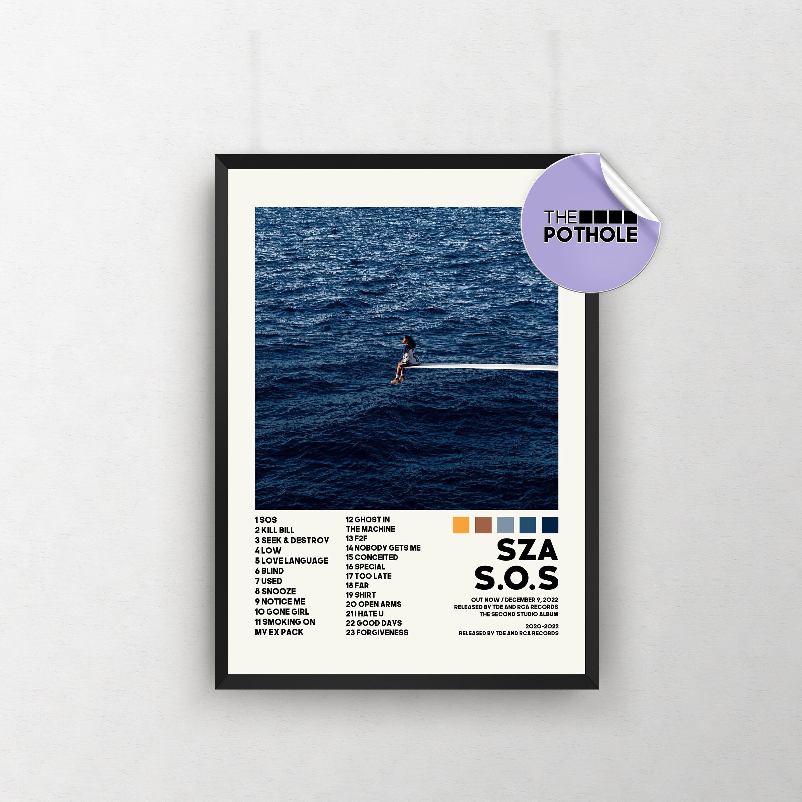 SZA Poster | SOS Poster | SZA Tracklist Album Cover Poster Designed ...