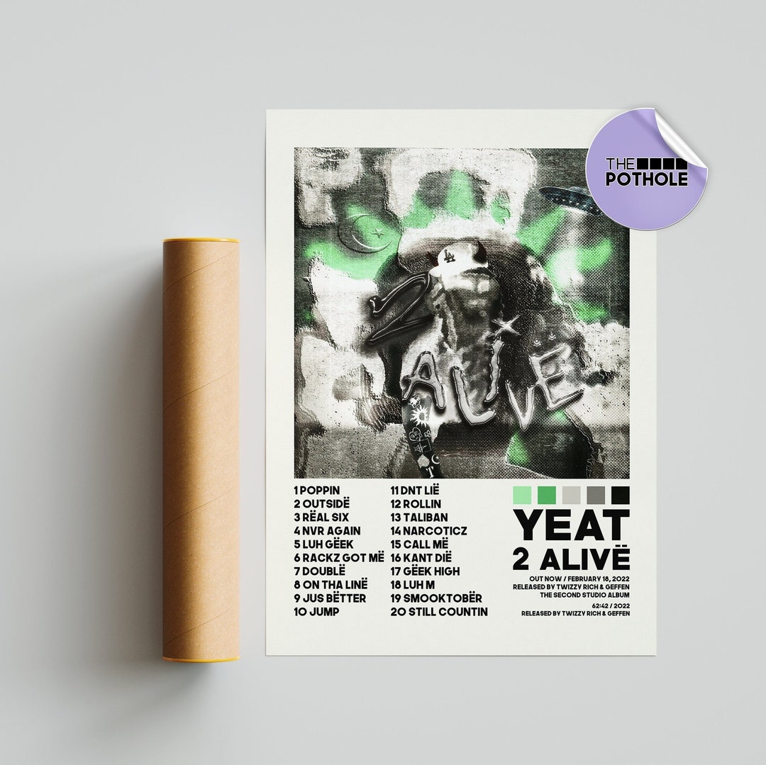 Yeat Posters / 2 Alive Poster Album Cover Poster Poster - Etsy