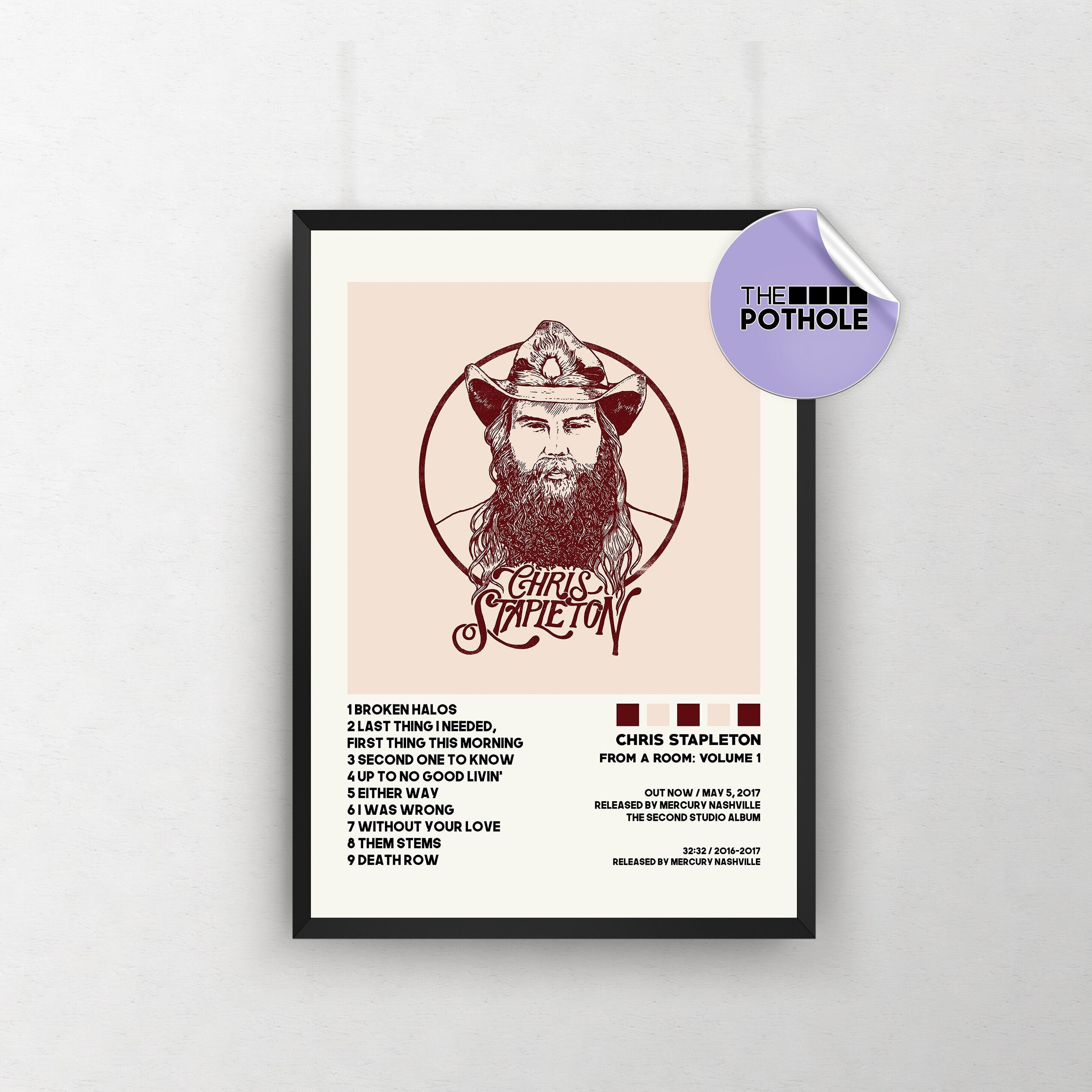 Chris Stapleton Posters / From a room volume 1 Poster Album Cover ...