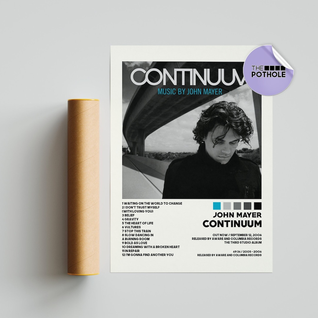 John Mayer Poster / Continuum Poster / Album Cover Poster / - Etsy