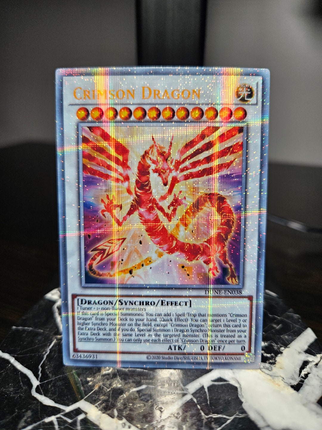 Crimson Dragon - 25th Anniversary Quarter Century Starlight Rare - Prismatic Secret - Common ...