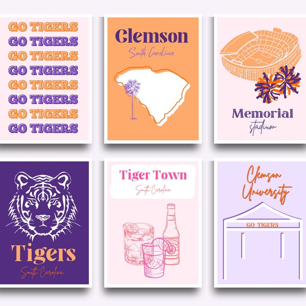 Clemson Paw Print - Etsy