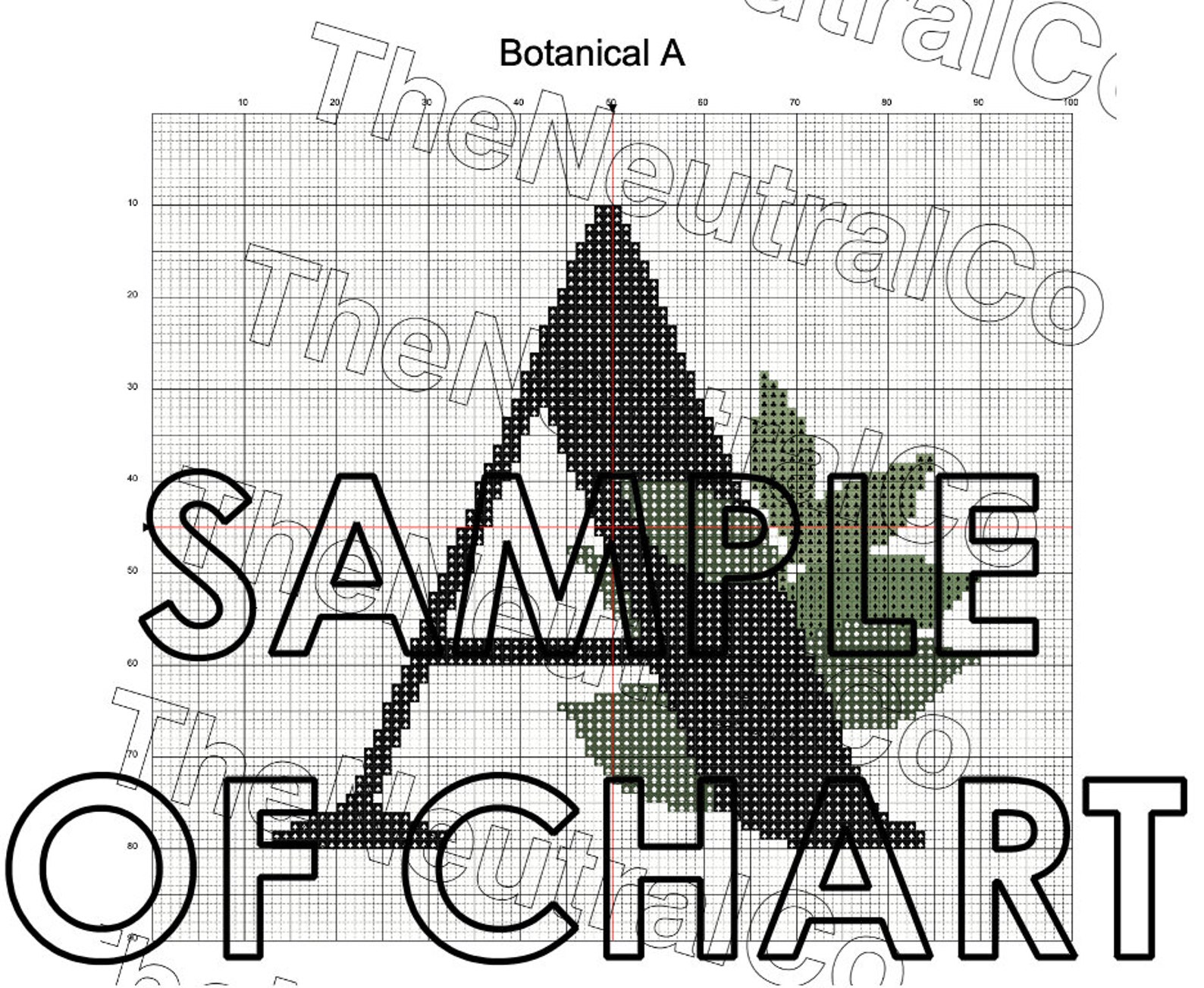 Botanical Letter F Cross Stitch Pattern PDF - Minimalist Floral ...