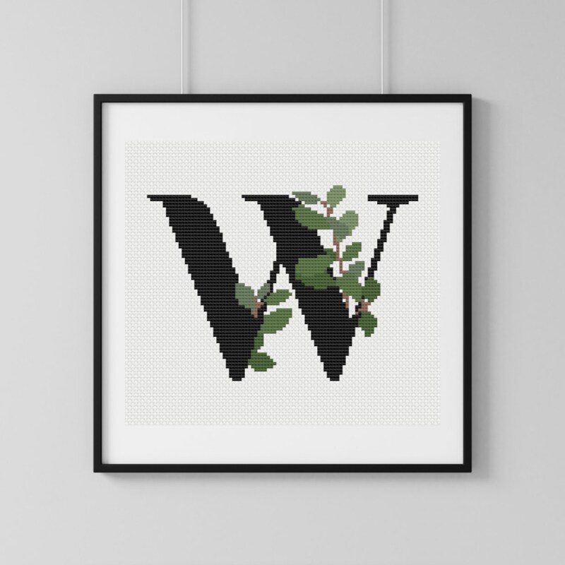 Letter W Embroidery - Etsy