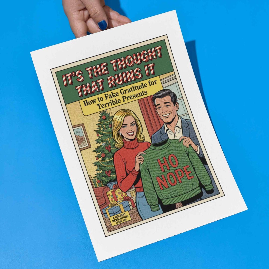 Funny Christmas Comic PNG, Sarcastic Holiday Cheer Dark Humor (digital ...