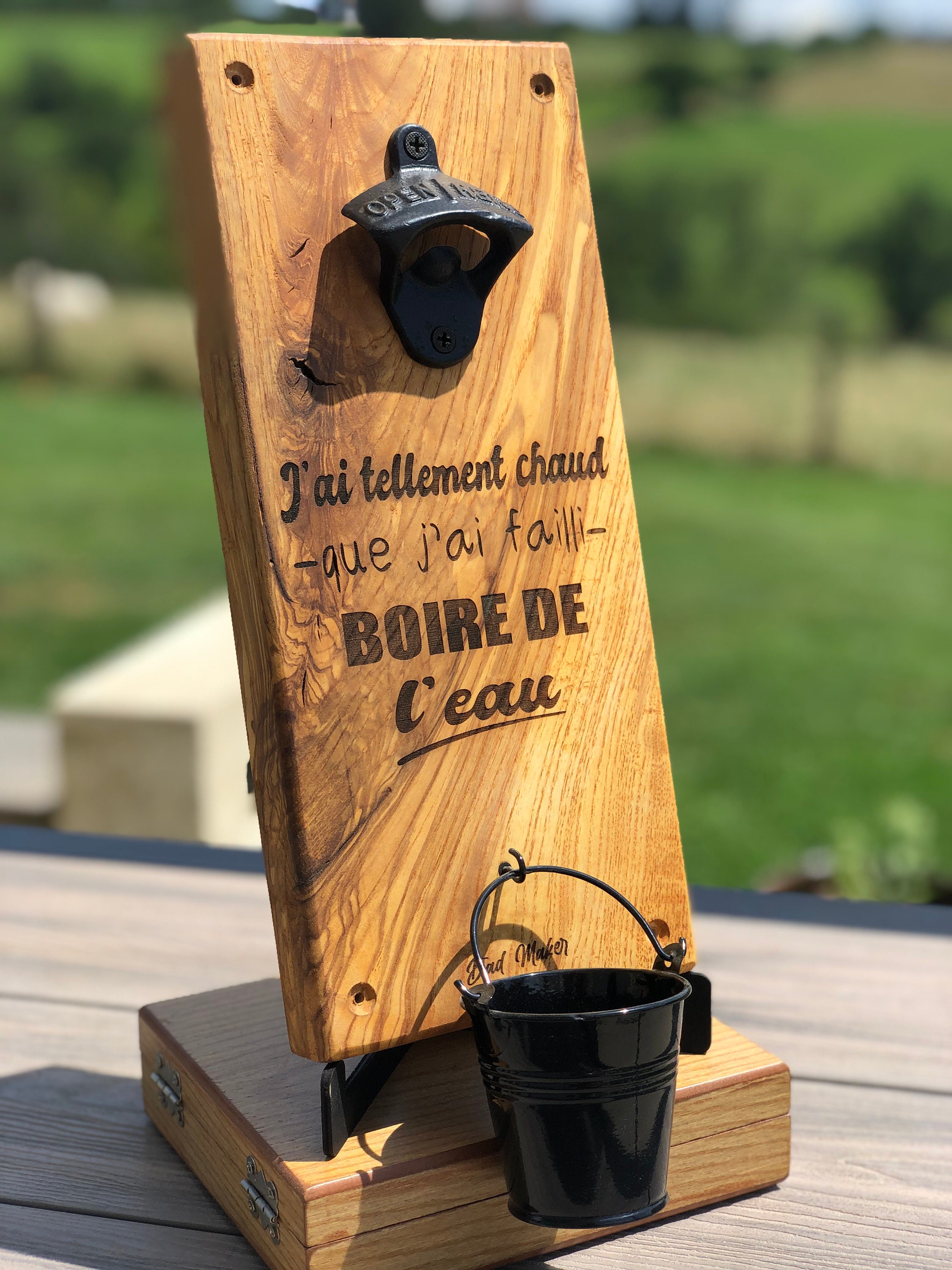 Décapsuleur mural en frêne décapsuleur mural décapsuleur personnalisé ...