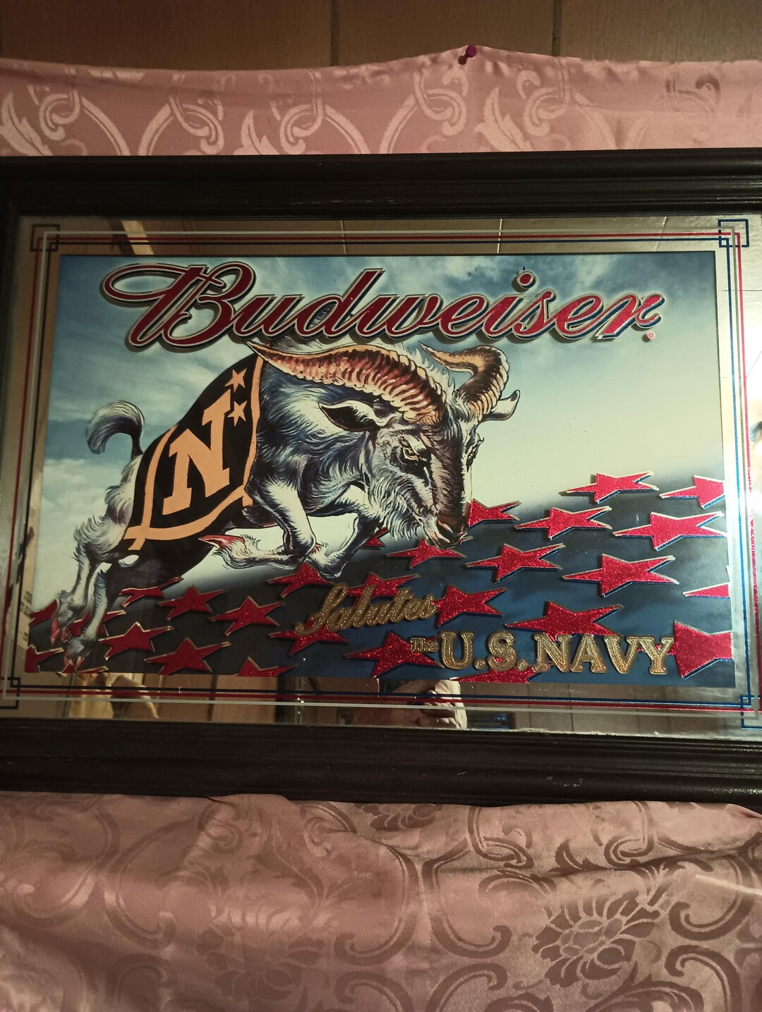 Vintage Budweiser 3 D Mirrored Salute the US Navy Picture - Etsy