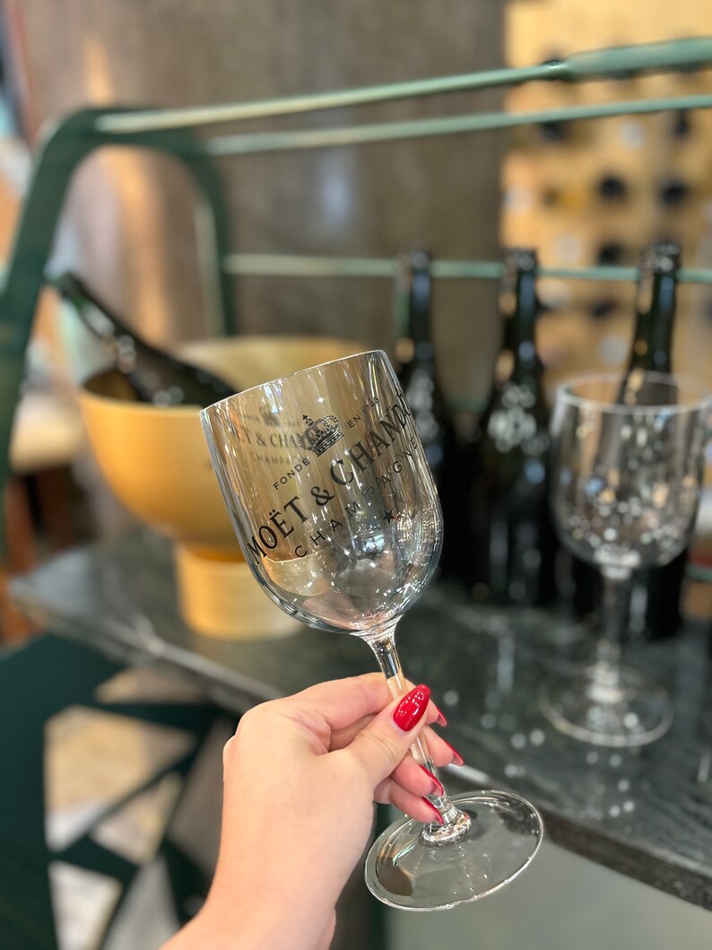 7 Moët & Chandon Champagne Equipment Gold Champagne Cooler With 6 MOËT ...