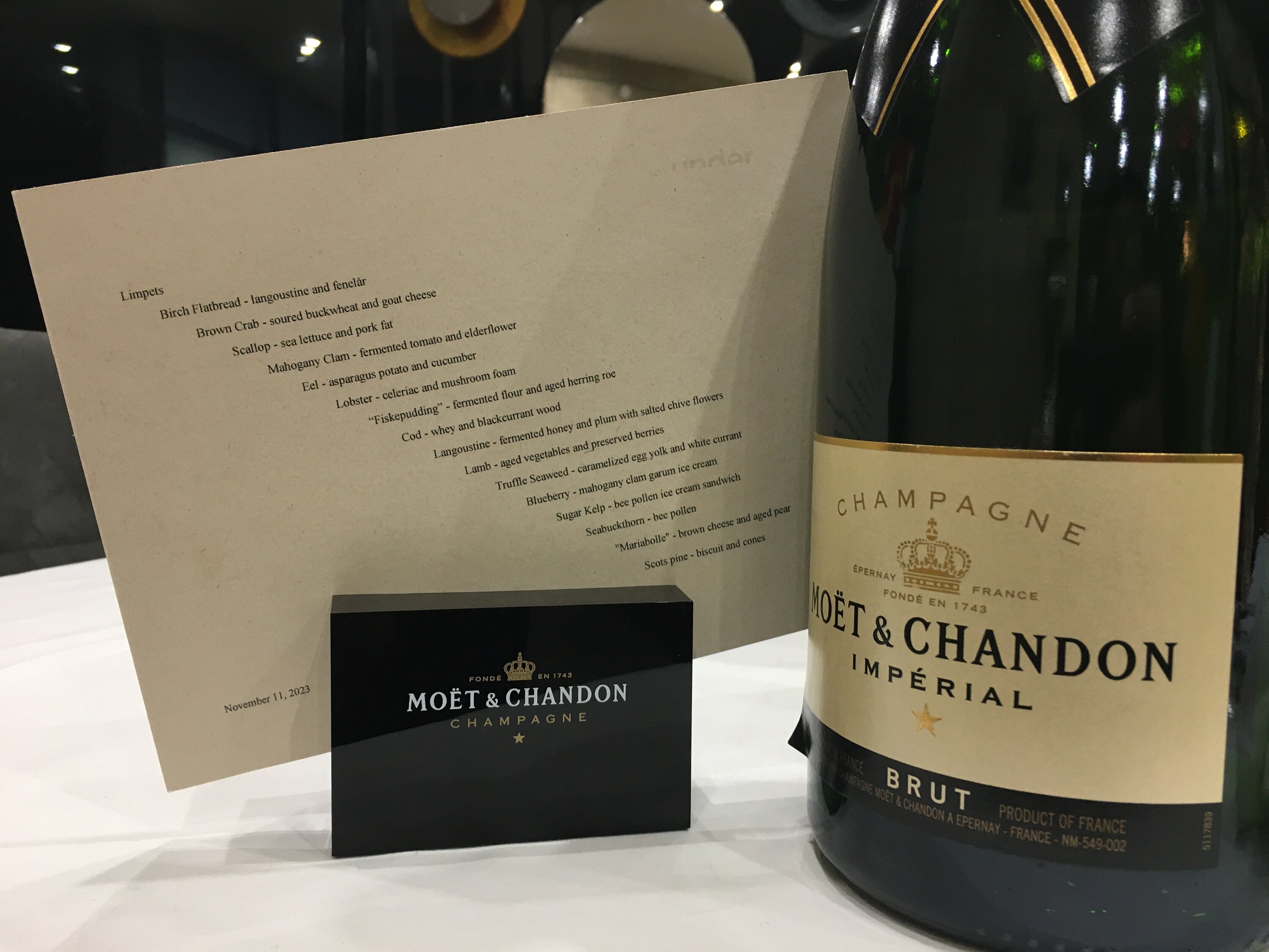 Set of 10 Moët & Chandon Champagne Menu Holders, Name Tags, Event ...