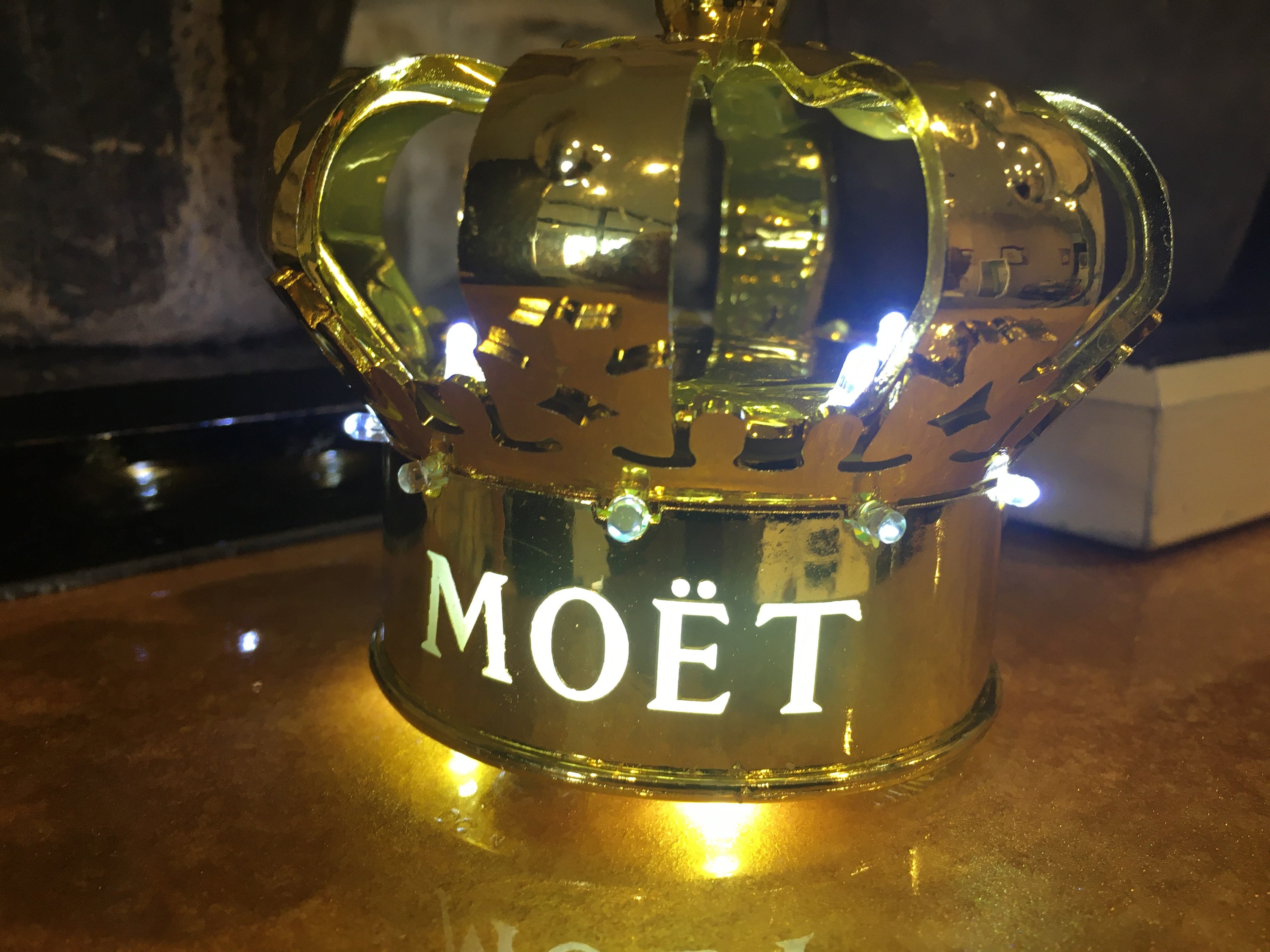 Moët & Chandon Gold Crown Light Bottle Decoration - Etsy