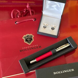 3 Champagne Bollinger Gift Set 1 Ballpoint Pen and 1 Cufflinks in a ...