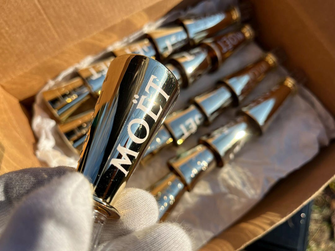 20x MOËT & CHANDON Champagne Gold Mini Sipper MOËT - Etsy