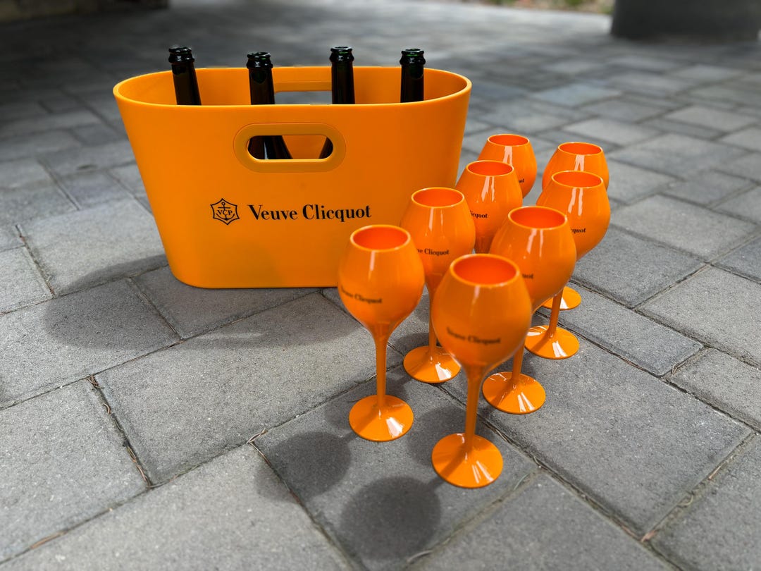 Veuve Clicquot Ponsardin Multi Bottle Rubber Bucket or Basket & 8 ...