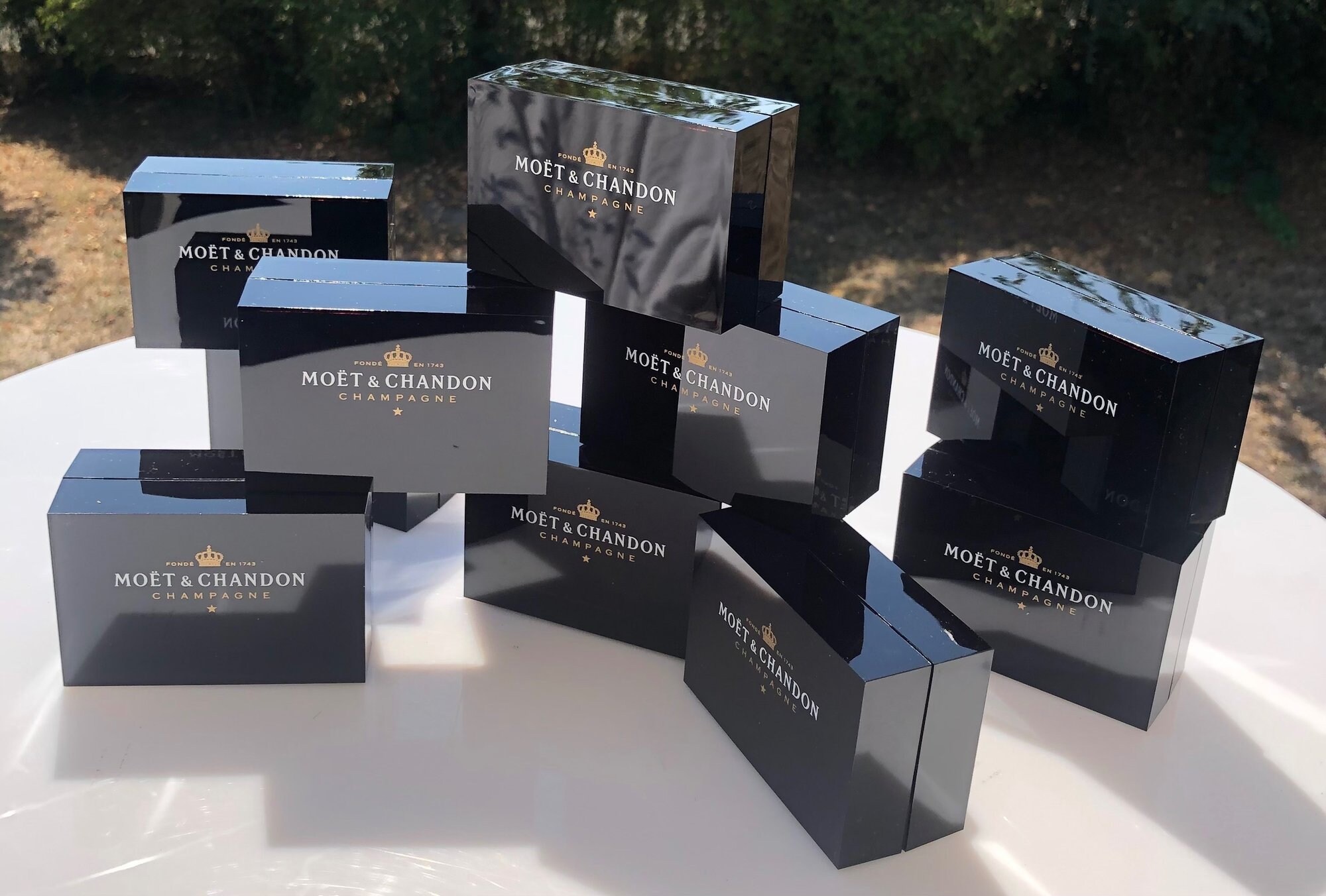 Set of 10 Moët & Chandon Champagne Menu Holders, Name Tags, Event ...