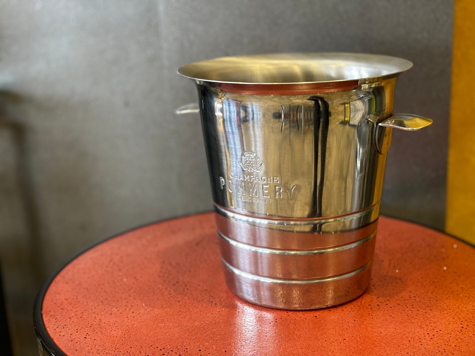 POMMERY Champagne Stainless Steel Ice Bucket Rarely Find a Piece in ...