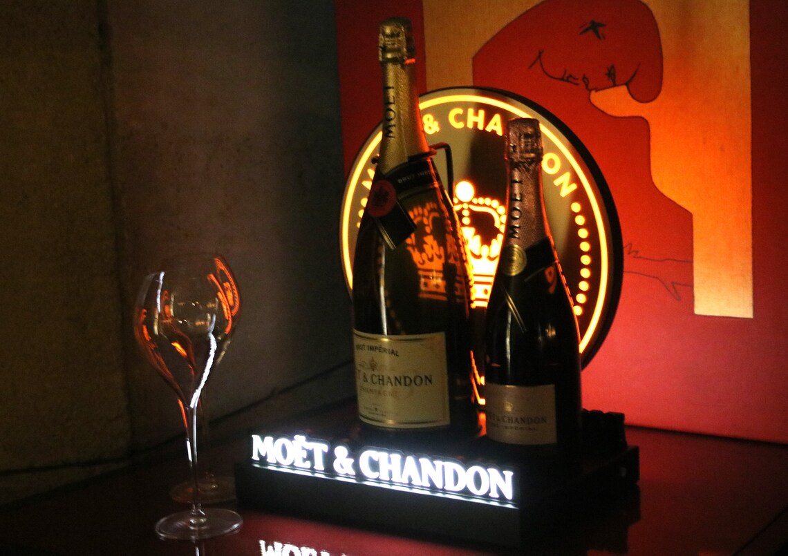 Moët & Chandon Colour-changing Bottle Display Stand, Luminous MOËT ...