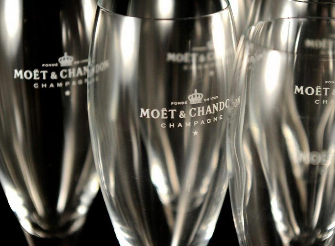 6x MOËT & CHANDON Imperial Champagne Flute 6-piece MOËT Champagne Glass ...