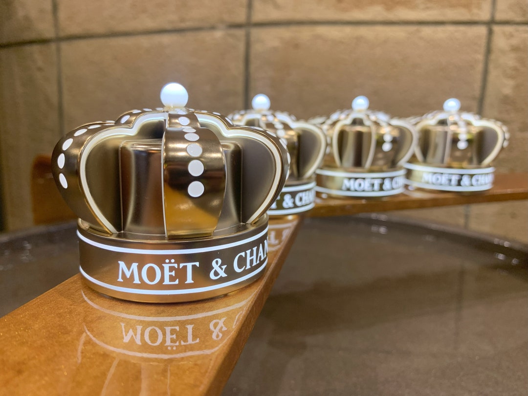 4 Moët & Chandon Champagne Lighted Bottle Decorations, MOET Crown ...