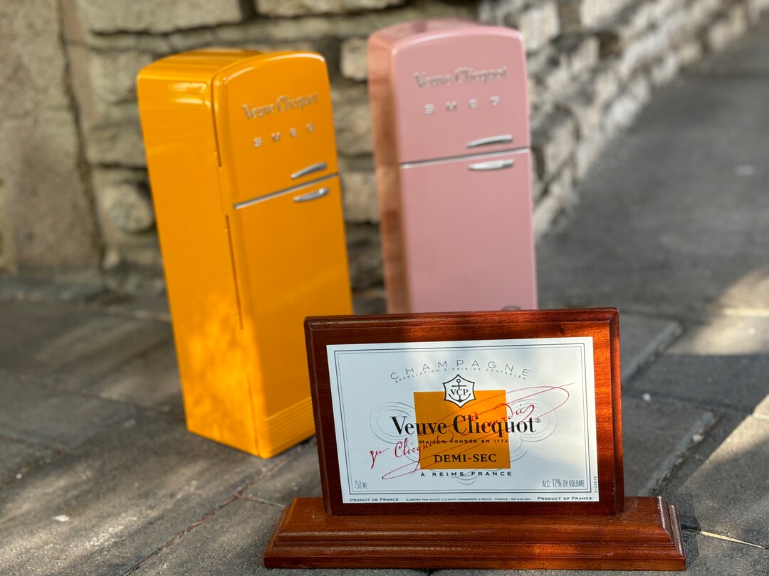 2 Veuve Clicquot SMEG Fridge Cooler GIFT Box in Pair and a CLICQUOT ...