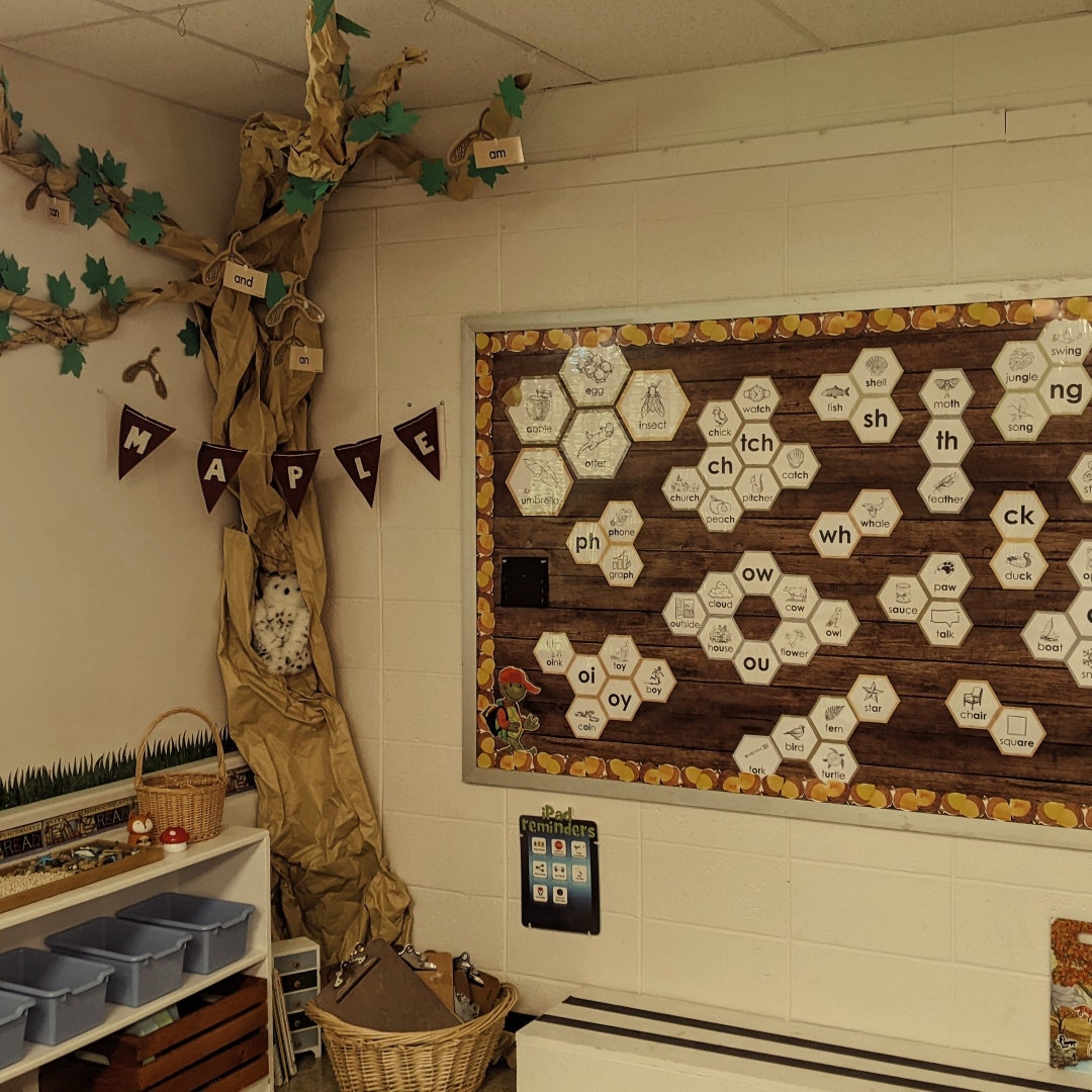 HEXAGON Sound Wall - Long Vowels, Digraphs, Dipthongs, & Bossy R - Etsy